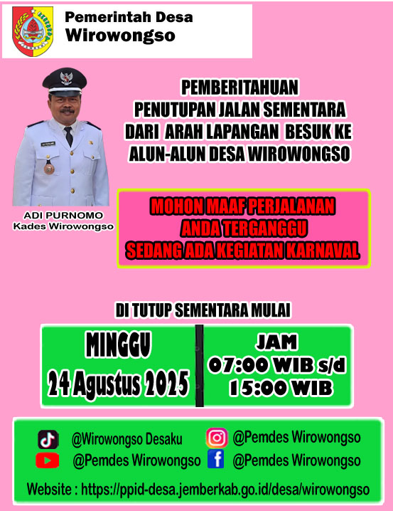 WORO WORO PENUTUPAN JALAN...