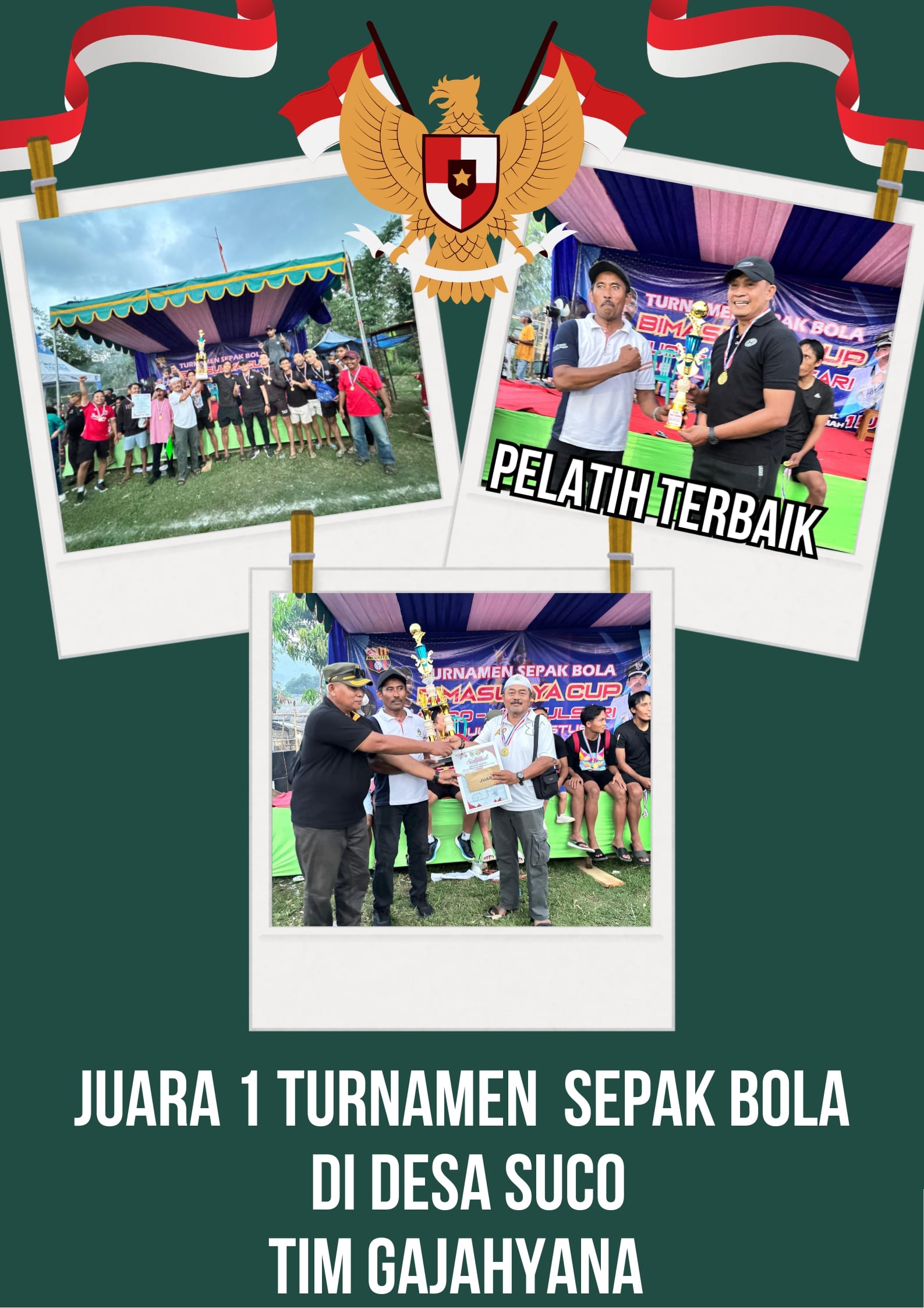 JUARA 1 TURNAMEN SEPAK BOLA DI DESA...